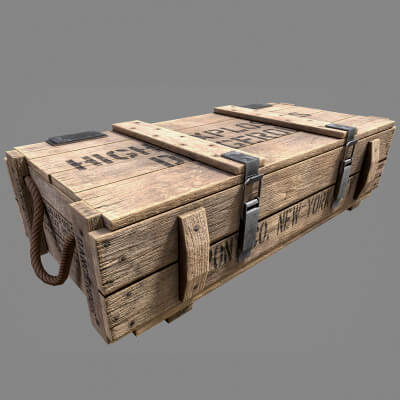 Wood Ammo Box - 3D Model by Rajiv singha