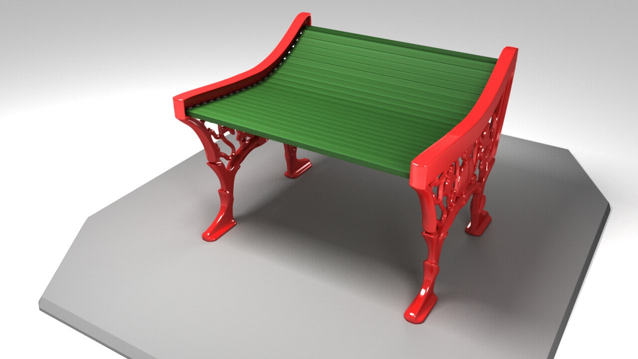 Bench - 3D Model by RandomPolygons