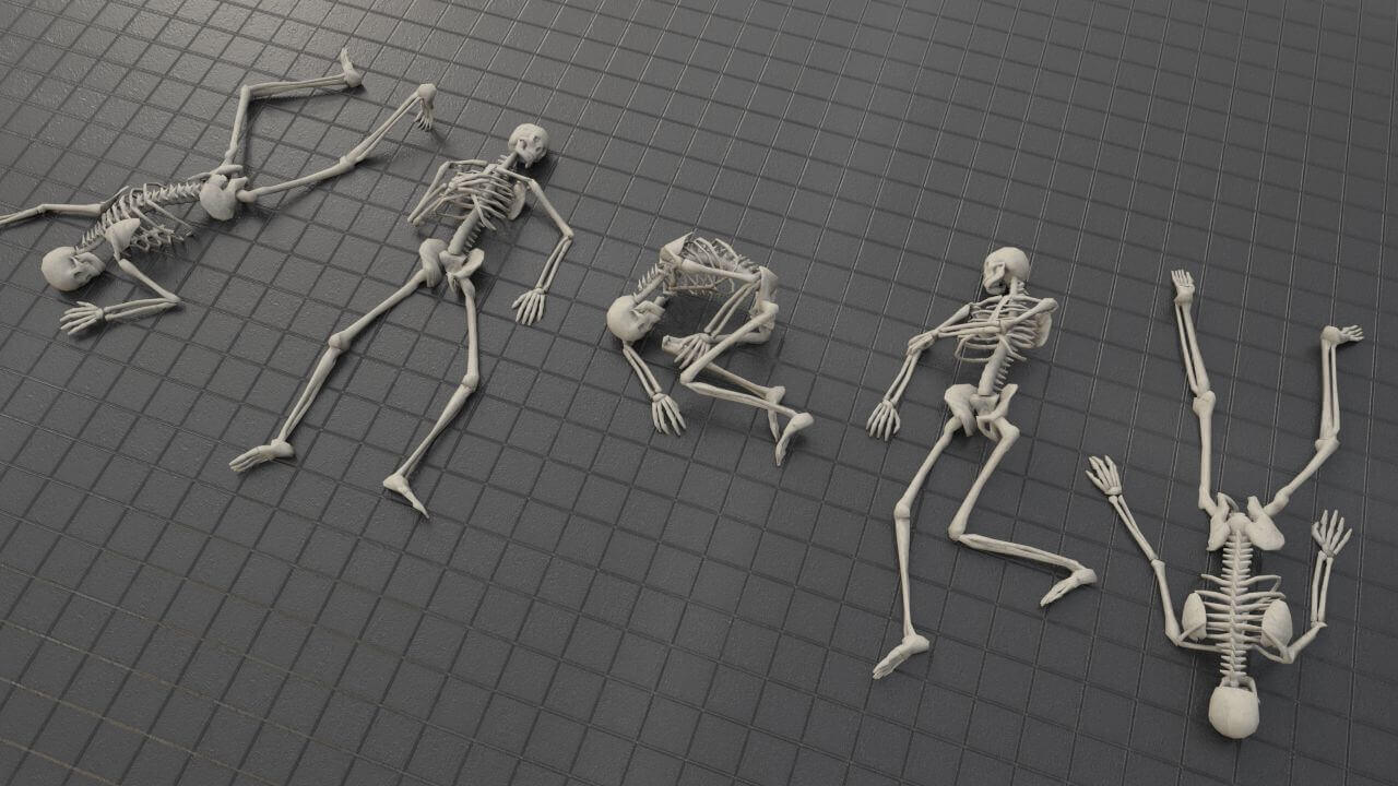 Skeleton Poses Pack - 3D Model by RandomPolygons