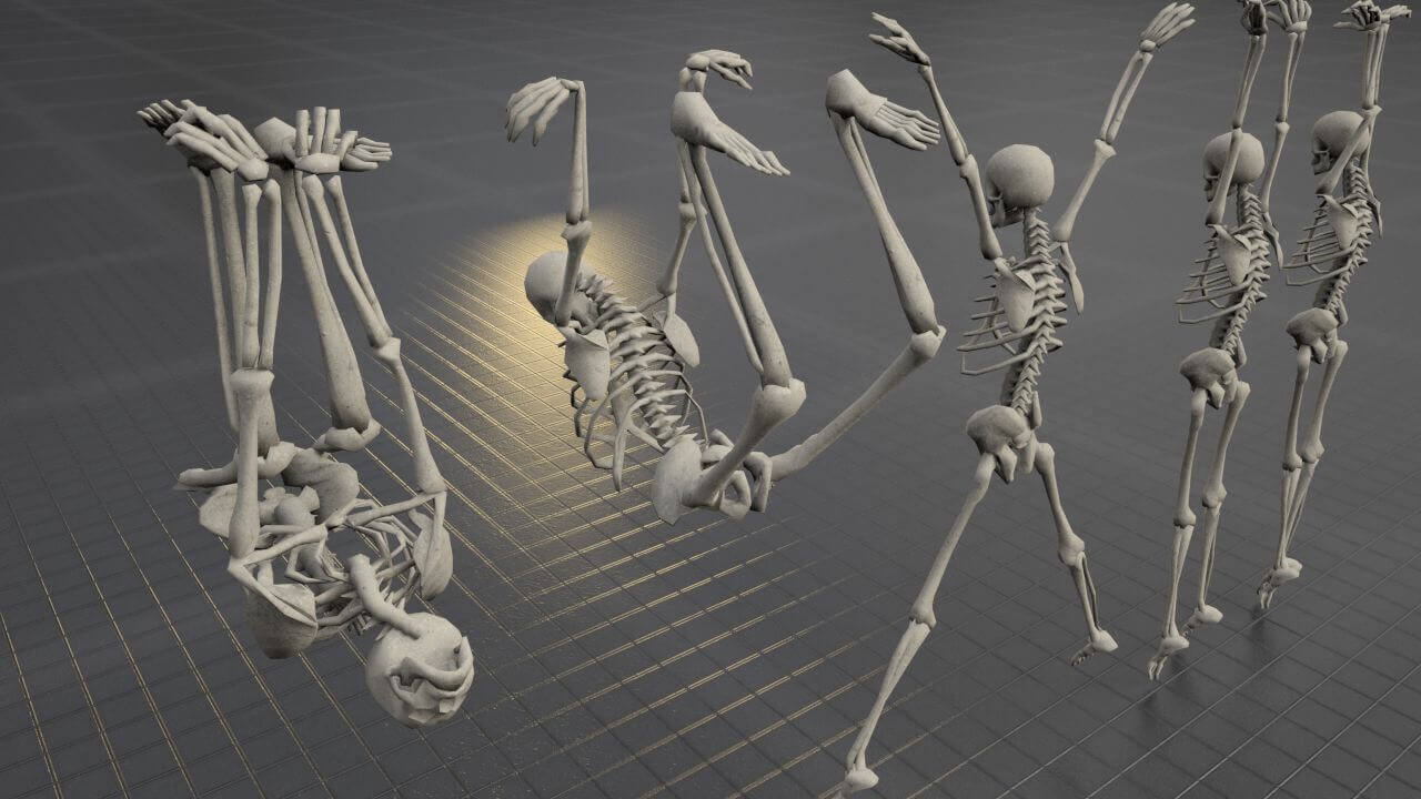 Skeleton Poses Pack - 3D Model by RandomPolygons