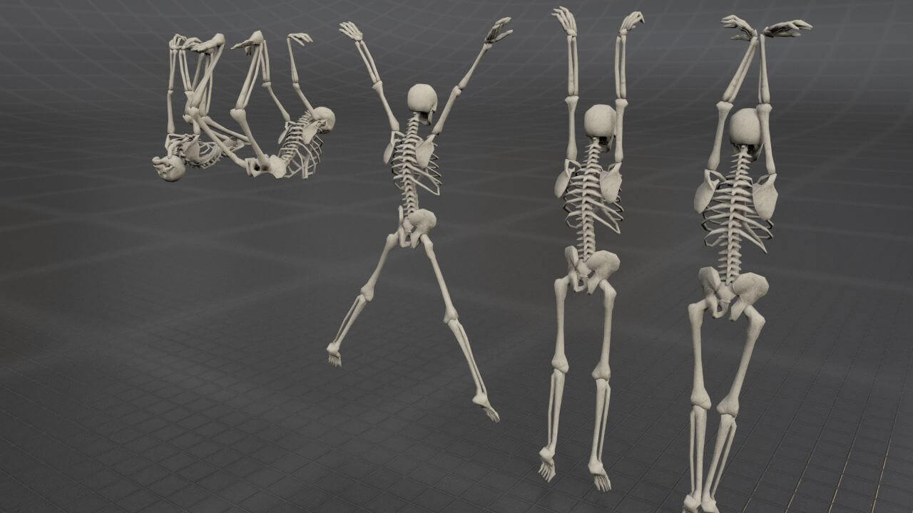 Skeleton Poses Pack - 3D Model by RandomPolygons
