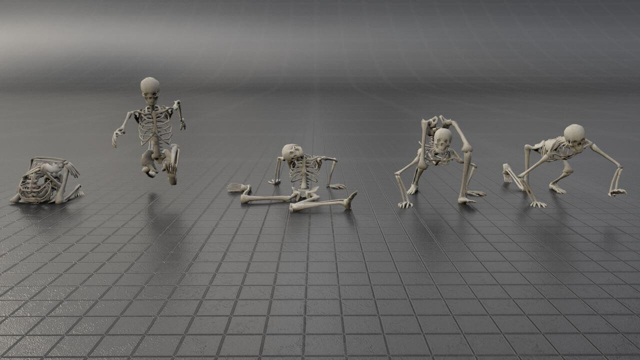 Skeleton Poses Pack - 3D Model by RandomPolygons