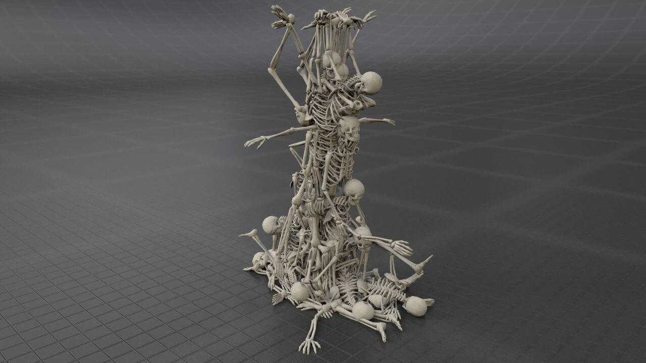 Skeleton Poses Pack - 3D Model by RandomPolygons