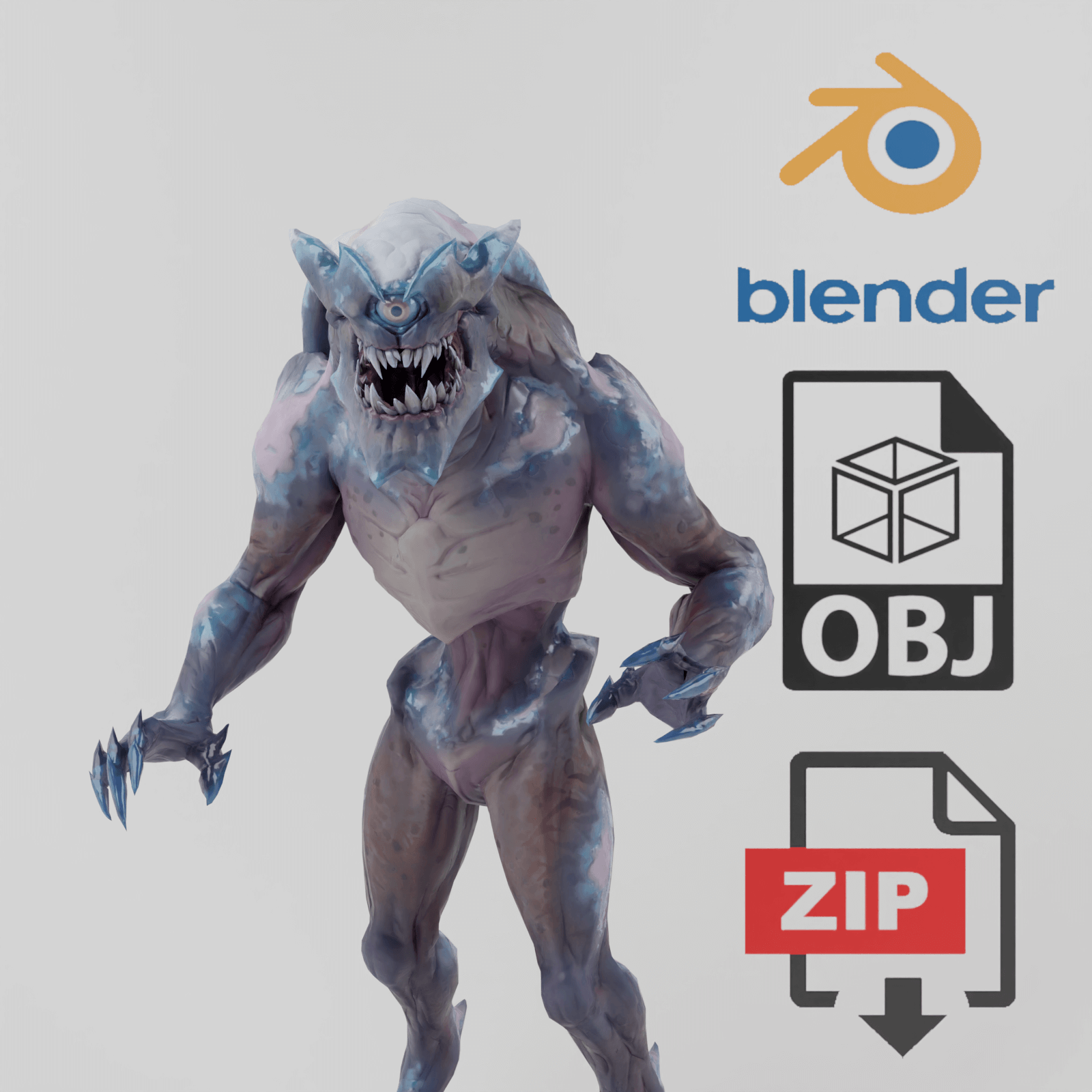 Alien Creature Textured RIgged 3D Render | RenderHub Gallery