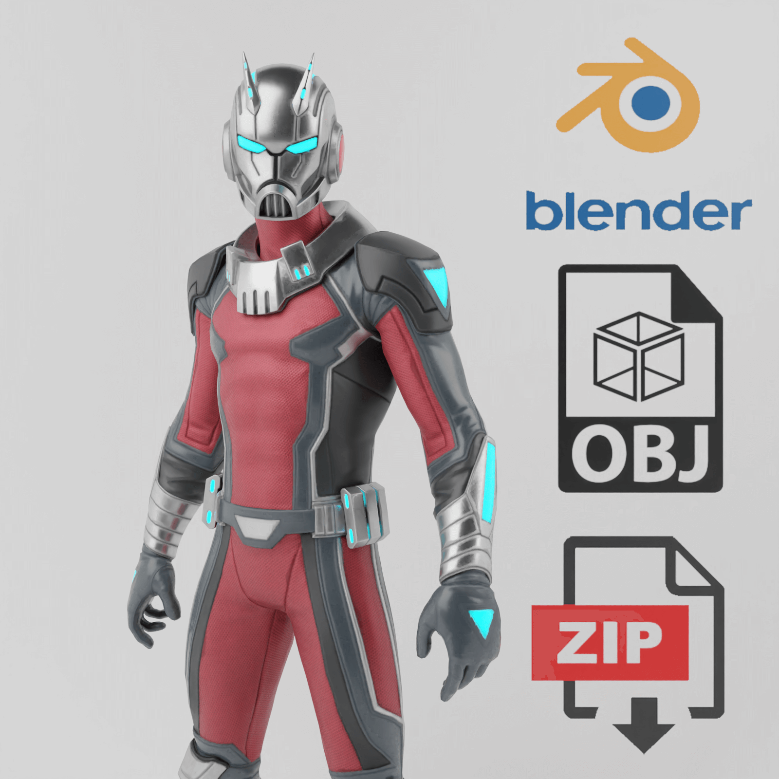 Ant Man Textured Rigged 3D Render, Digital Art by RandomThings