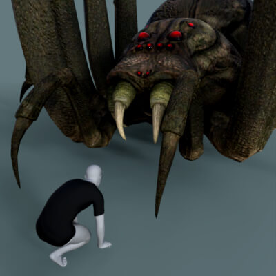 Giant Spider Prop for DAZ Studio Free by Rango2001
