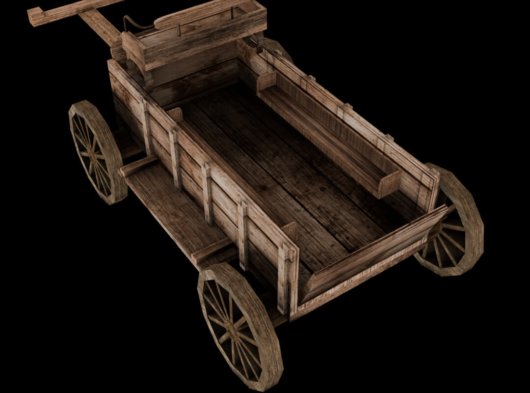 Medieval Wagon 3D Model by Rango2001