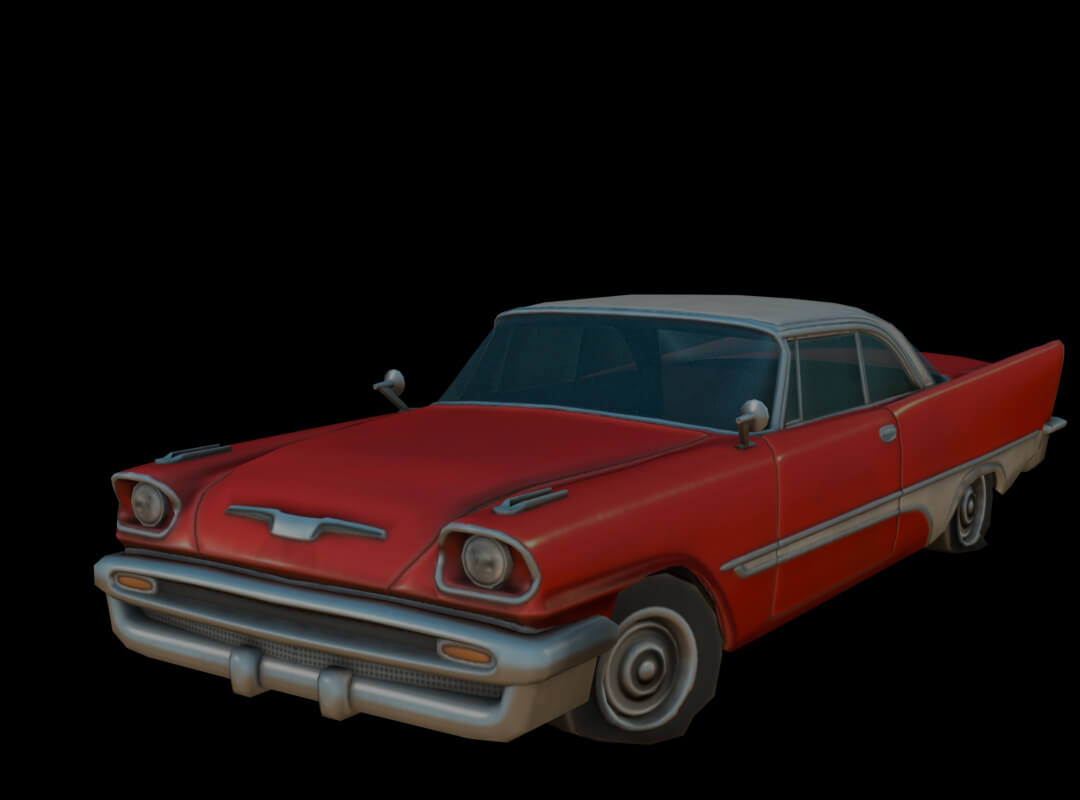 Stylized Abandoned Car 3D Model Free by Rango2001