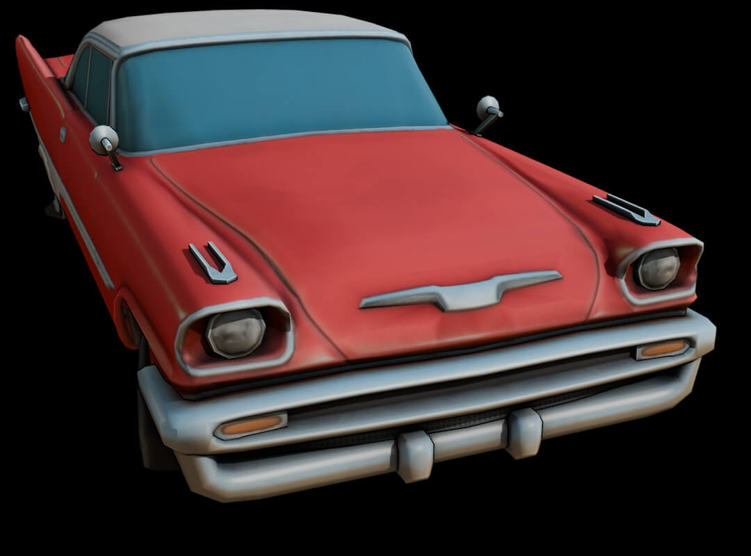 Stylized Abandoned Car 3D Model Free by Rango2001