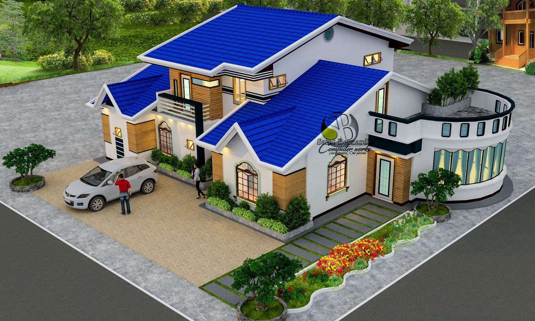 2 Story House - 3D Model by ranilo