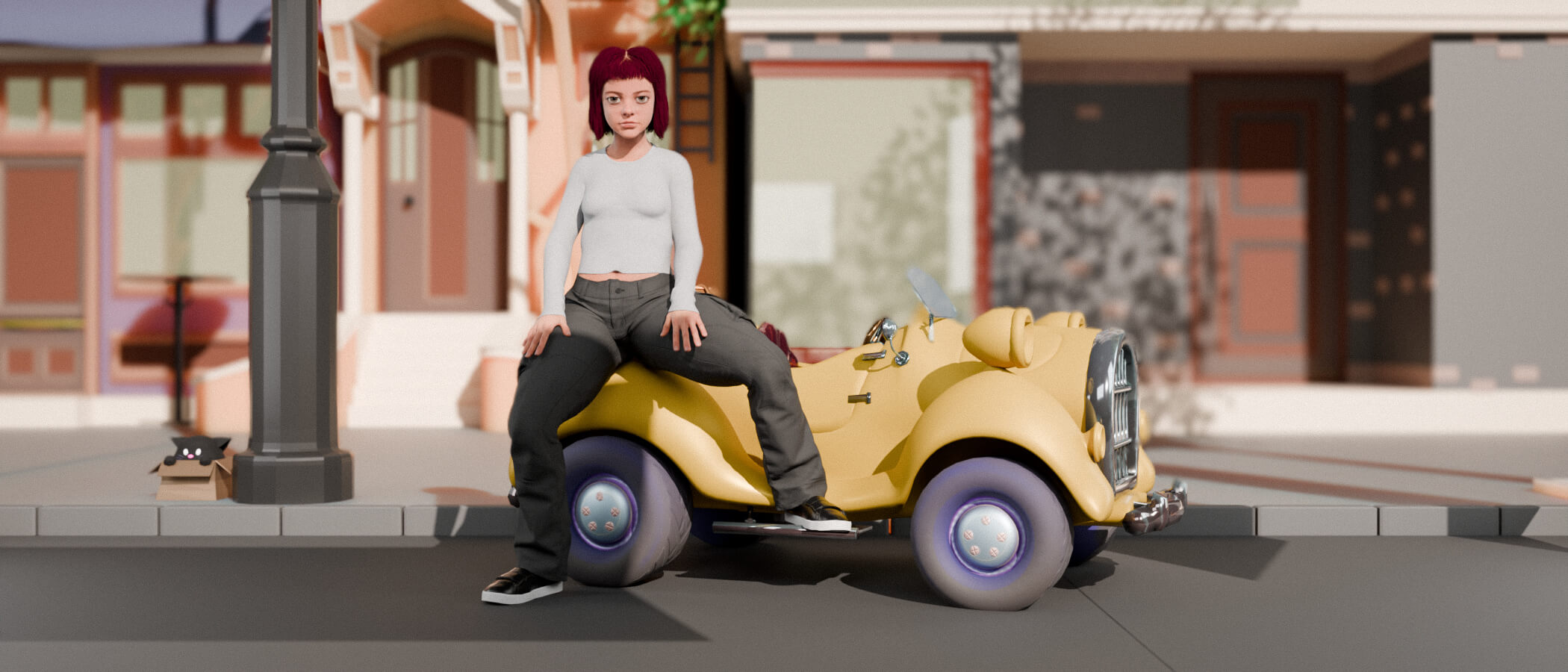 Maggie (Cartoon) 3D Render, Digital Art by Raph4