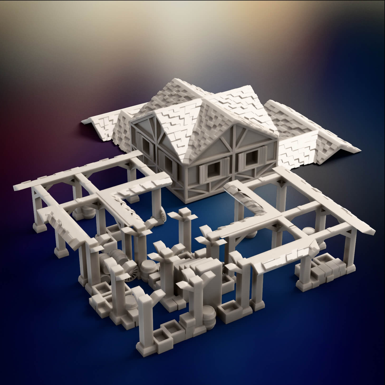 Age of Empires II Britons Towncenter - Free 3D Model by RareBox