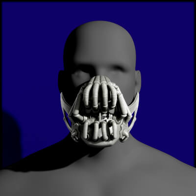 Bane Mask - Dark Knight Rises Cosplay Prop 3D Model by RareBox
