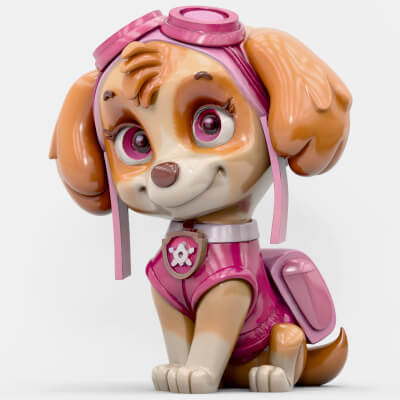 Skye PAW Patrol Fan Art - 3D Model by RareBox
