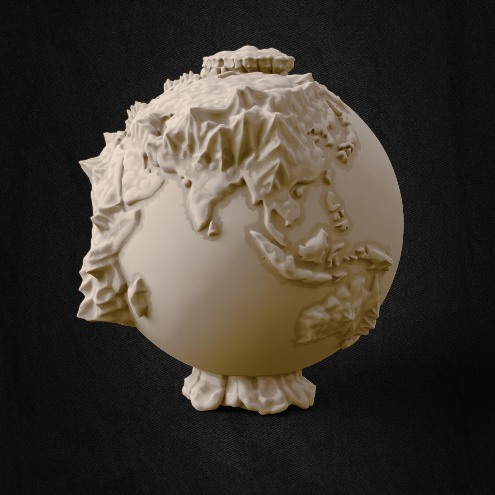 World With Relief - Free 3D Model by RareBox