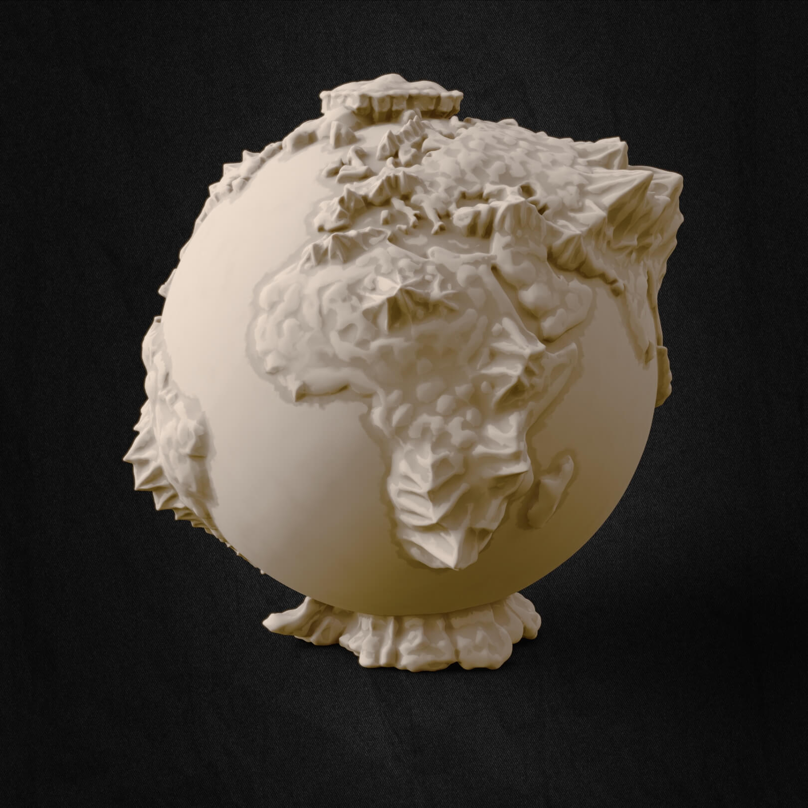 World With Relief - Free 3D Model by RareBox