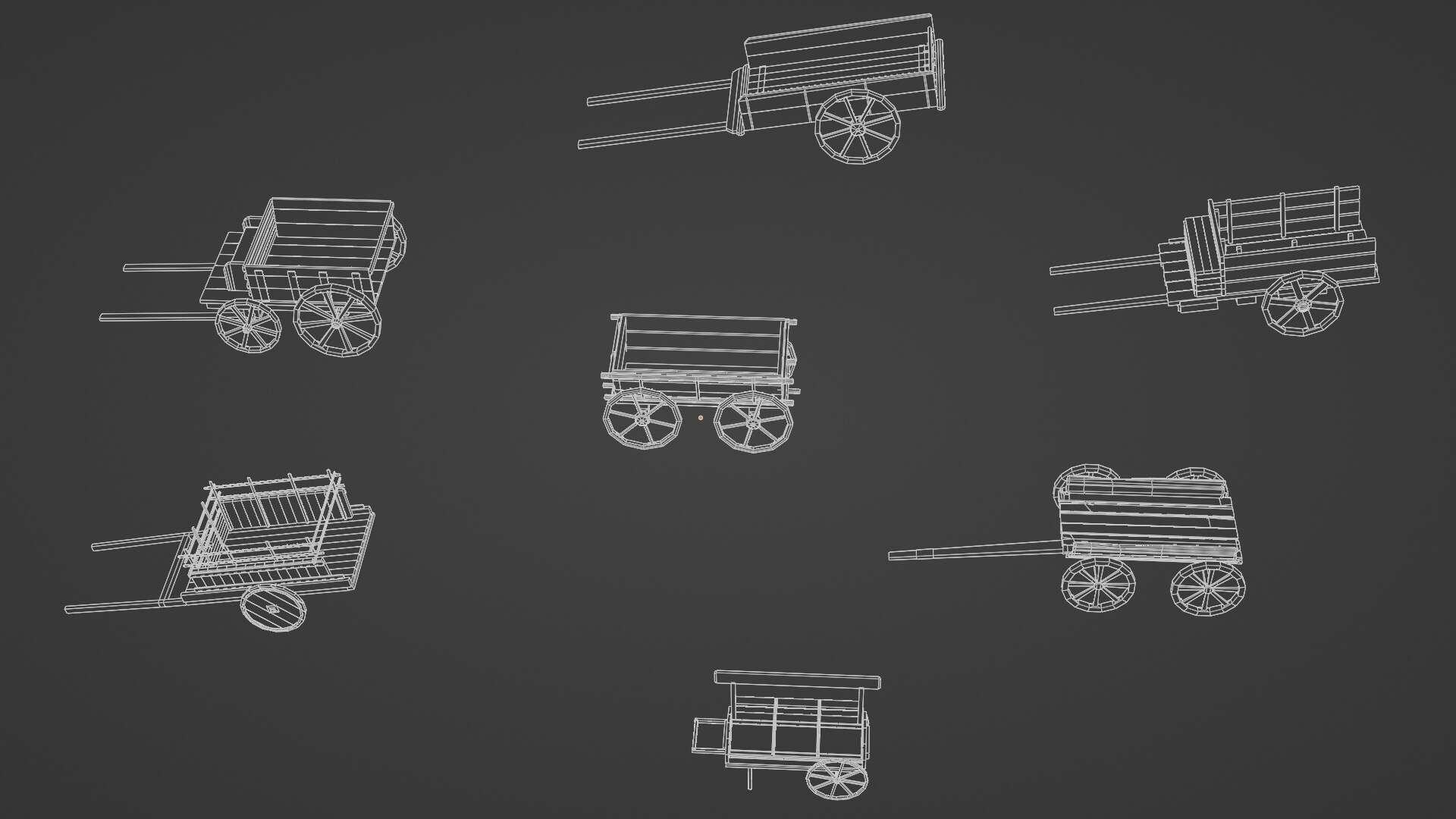 Low Poly Carts - 3D Model by RatStation