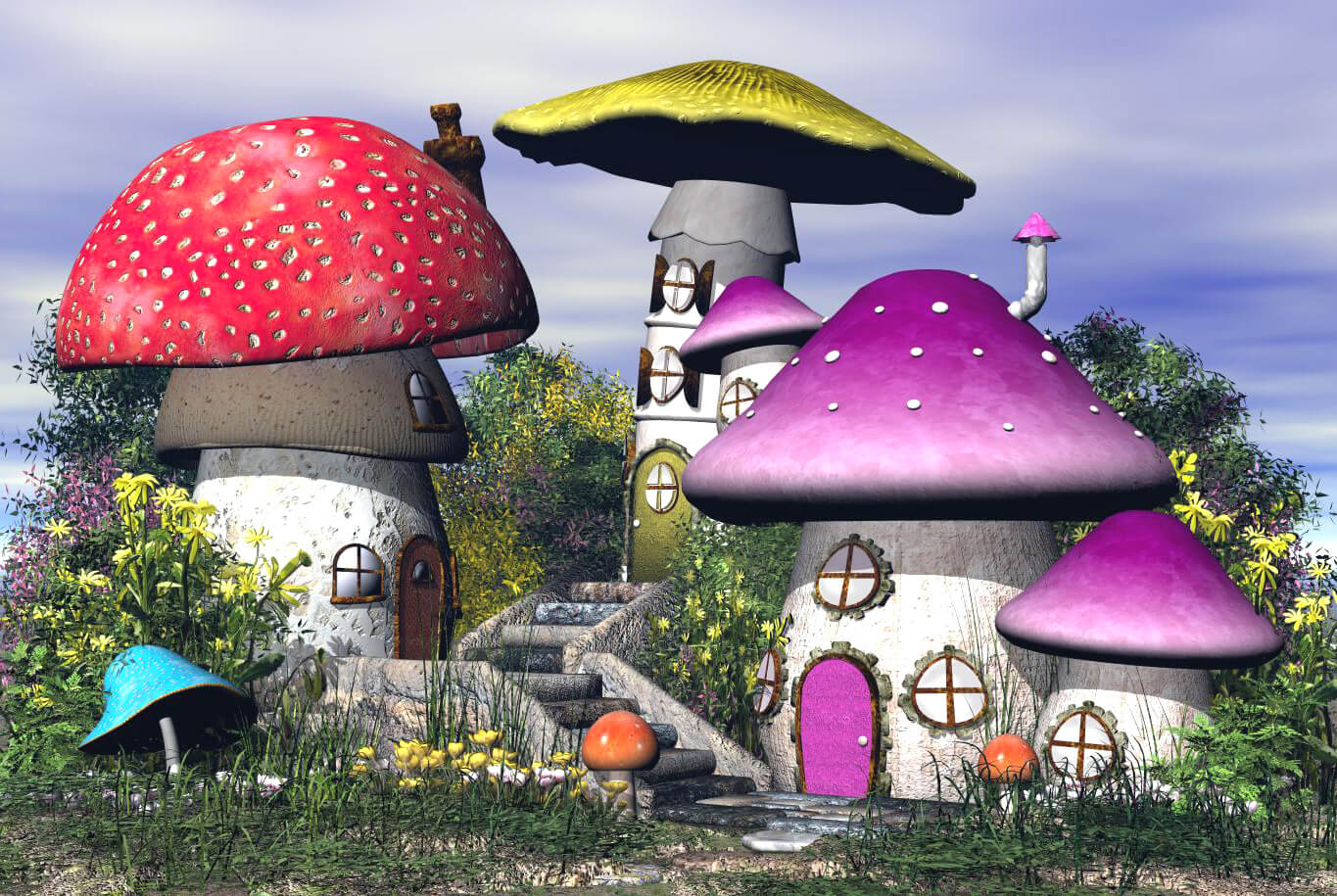 Gnome Village... Nob Hill 3D Render | RenderHub Gallery