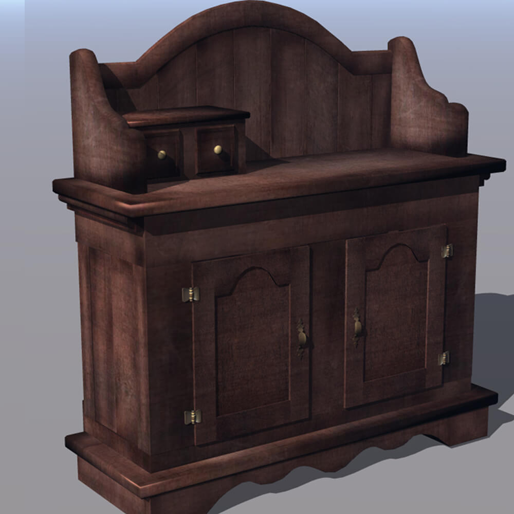 Vintage Style Buffet - Free 3D Model by Ravyn