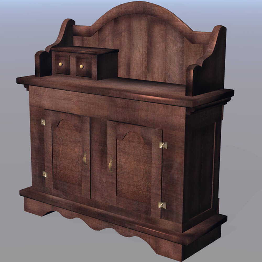 Vintage Style Buffet - Free 3D Model by Ravyn