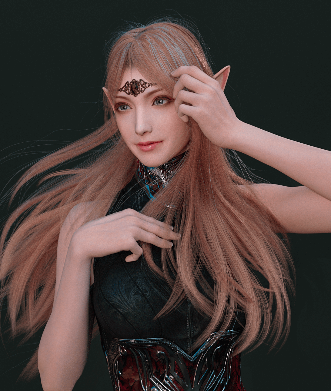 Elven 3D Render, Digital Art by raystorm41