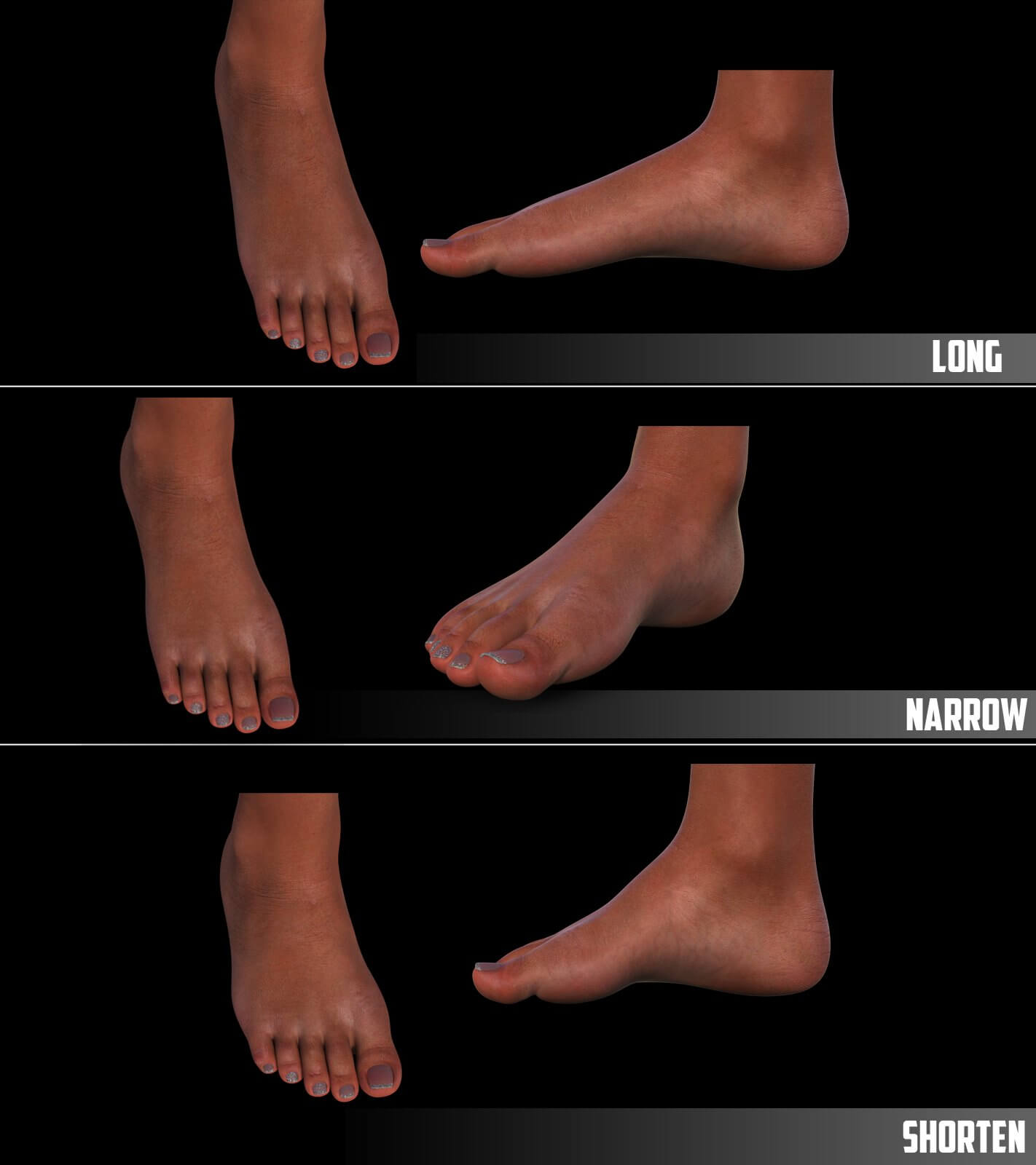Sweet Feet Morphs for G8F - Daz Content by RazzleDazzle3D
