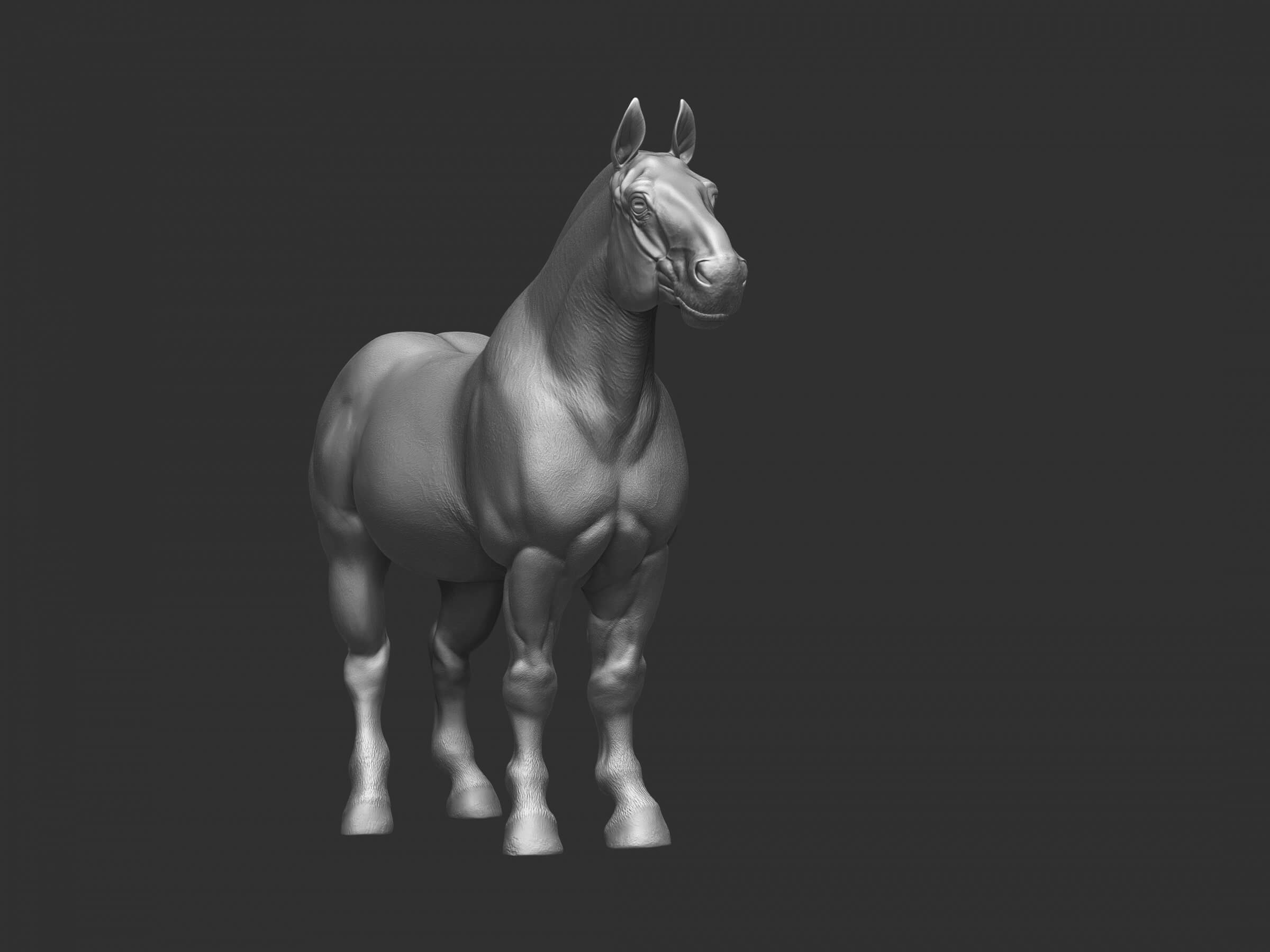 Draft Horse - 3D Model by rbonnacoelho