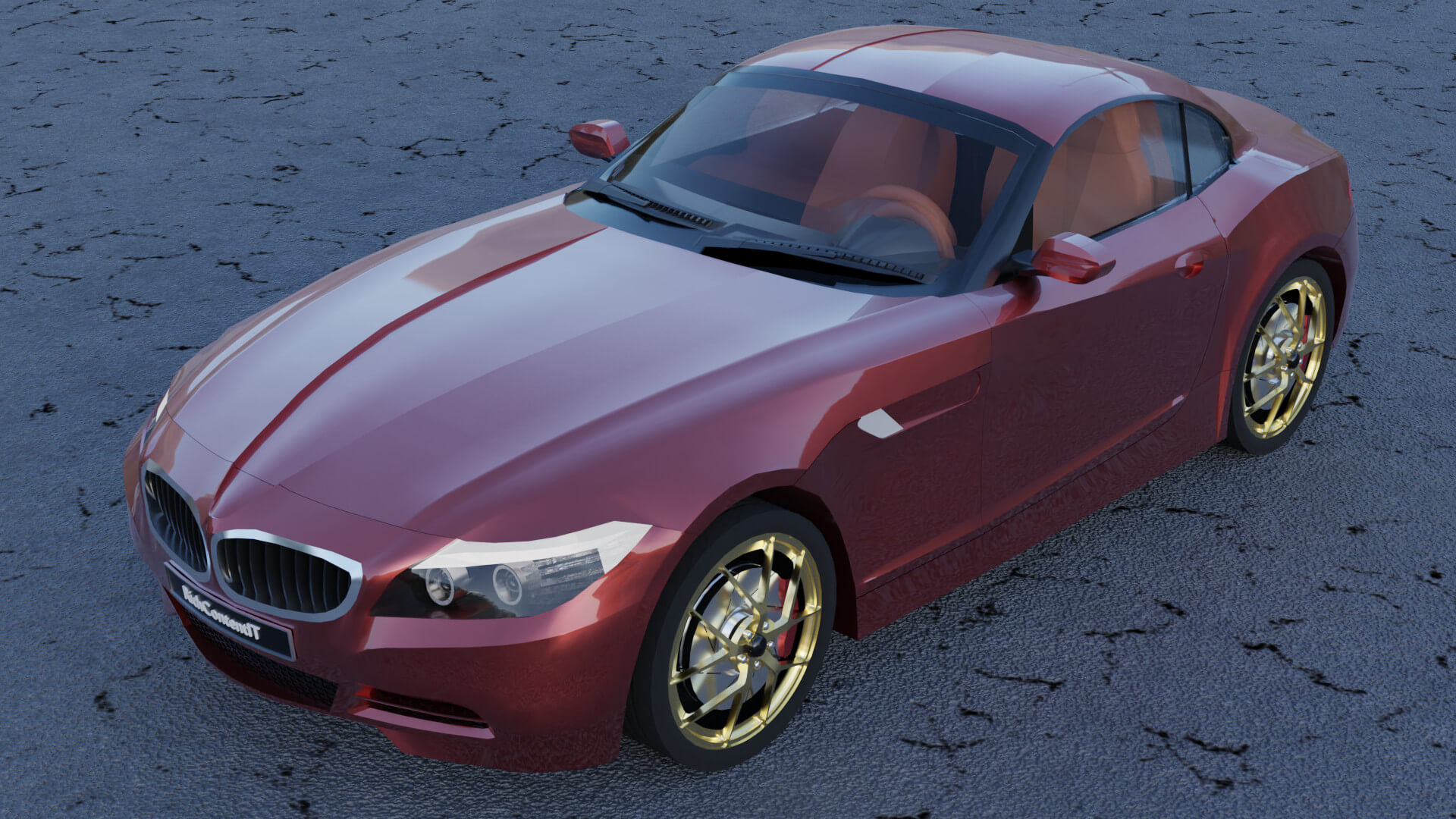 2-Door Sports Car Roadster 3D Model by RchLuvSlly