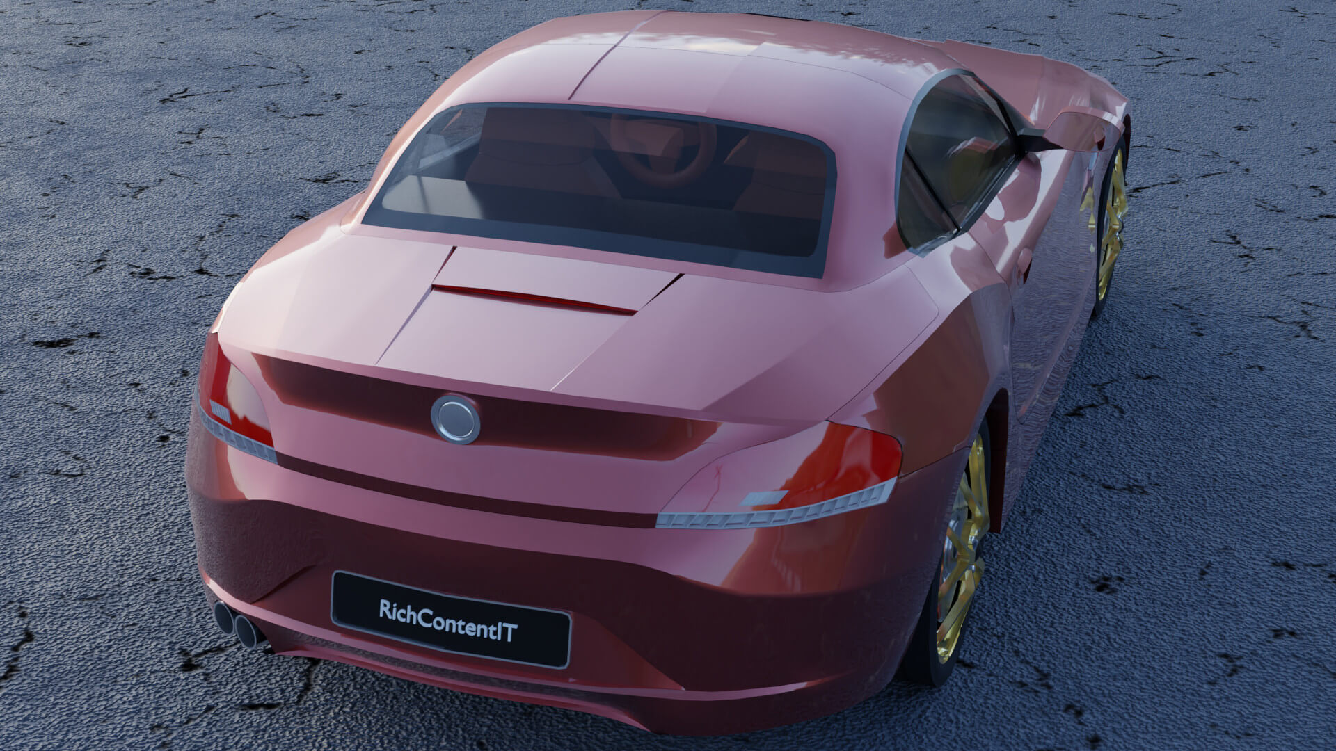 2-Door Sports Car Roadster 3D Model by RchLuvSlly