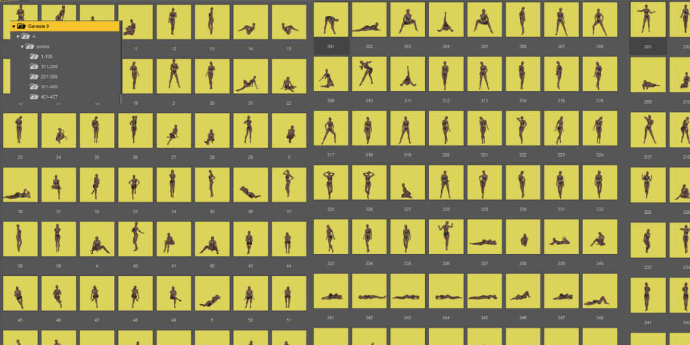 +400 Varied Poses for G9F - Daz Content by rdaughterdaz