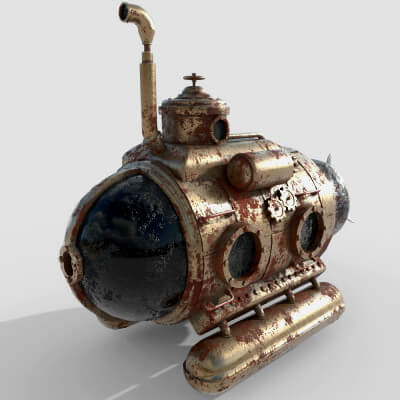 Steampunk Airship 02 - 3D Model by gsommer