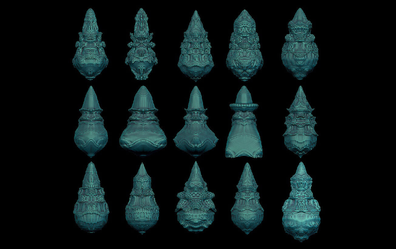 15 Fractal Forms - 3D Model by reactor7070