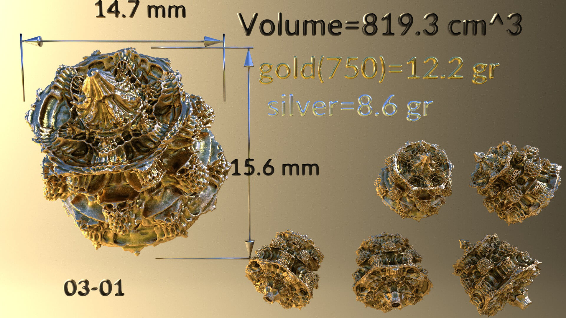 16 Fractal Form V2 - 3D Model by reactor7070