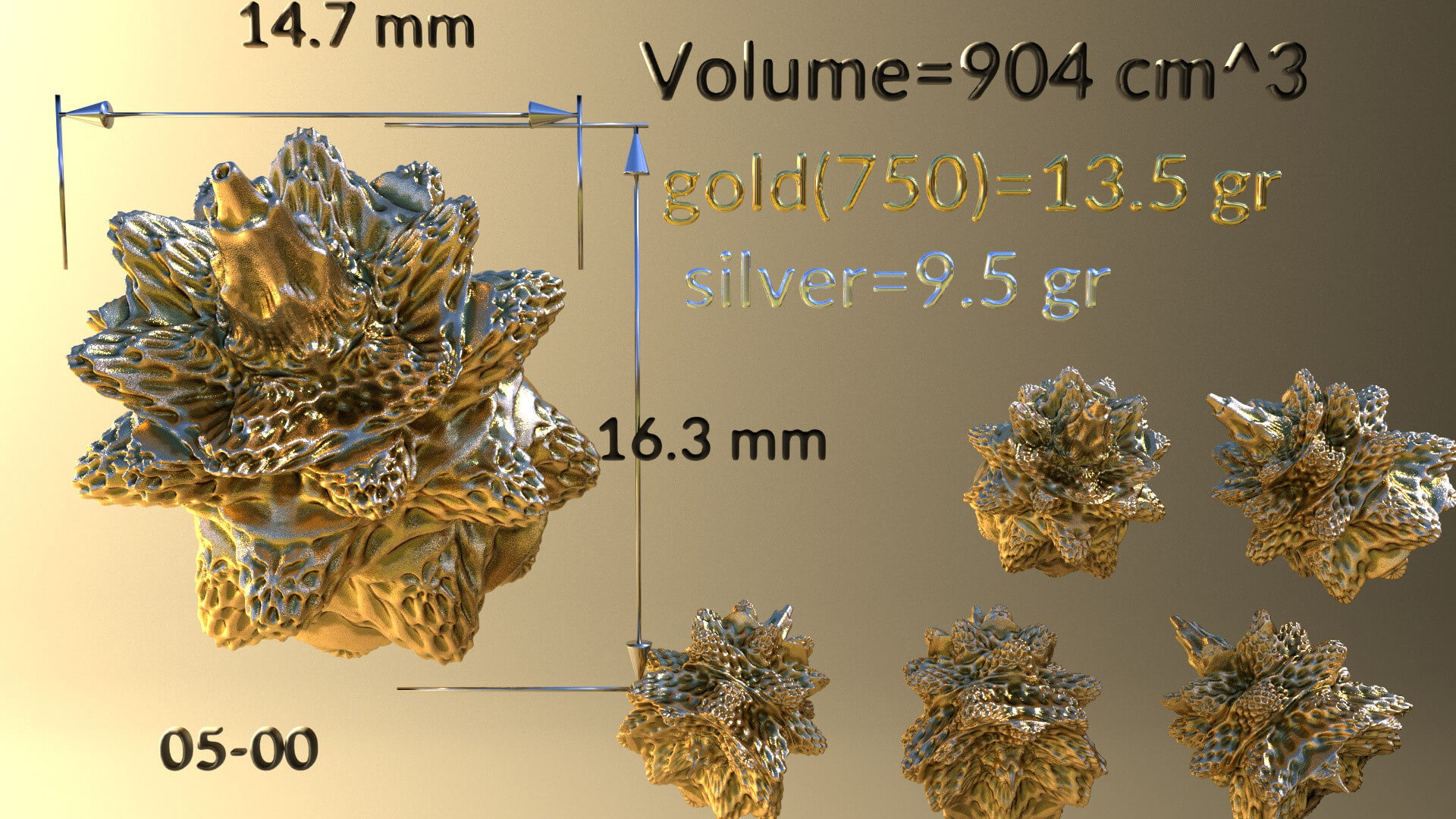 16 Fractal Form V2 3d Model By Reactor7070