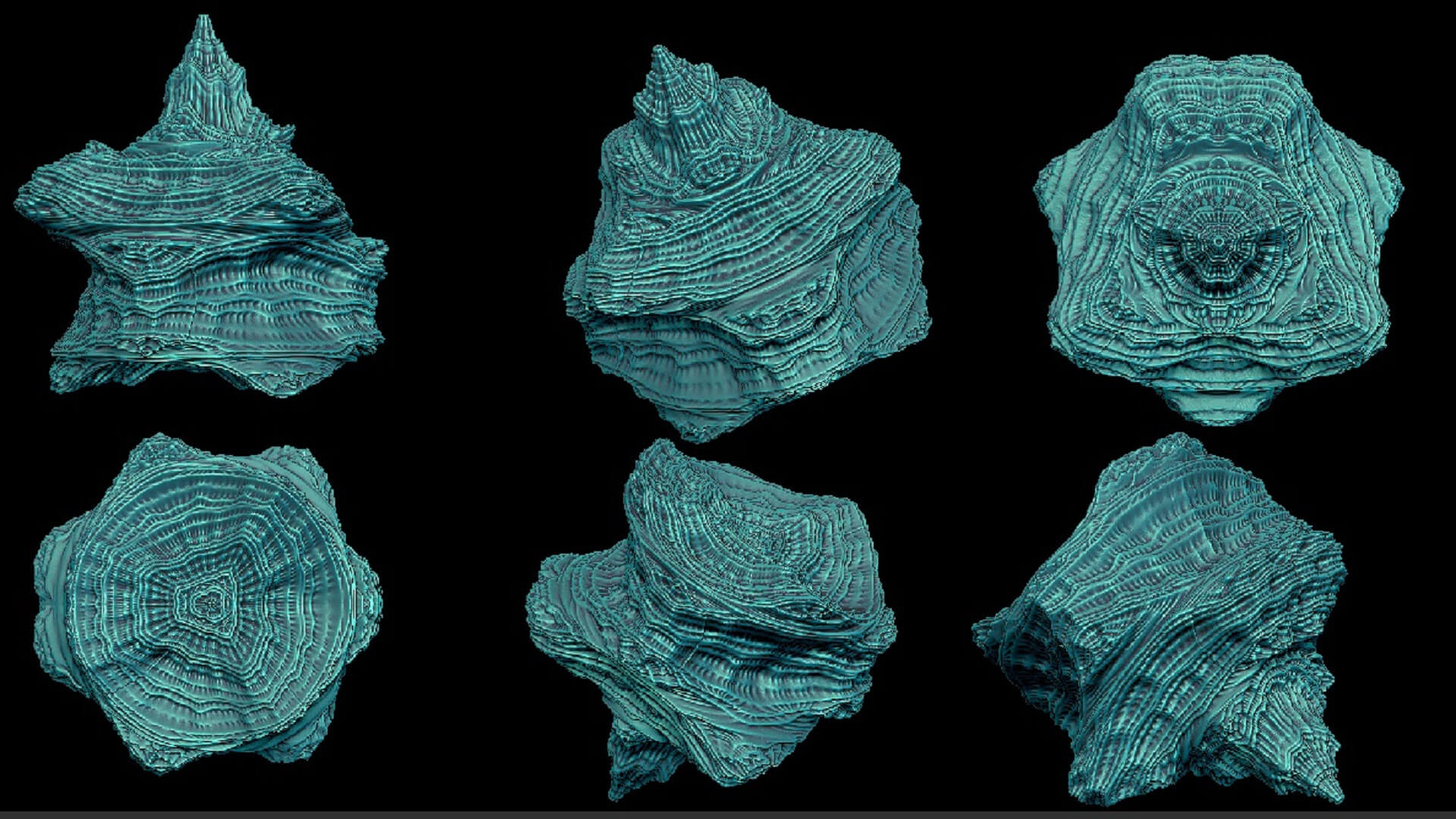 16 Fractal Form V2 - 3D Model by reactor7070