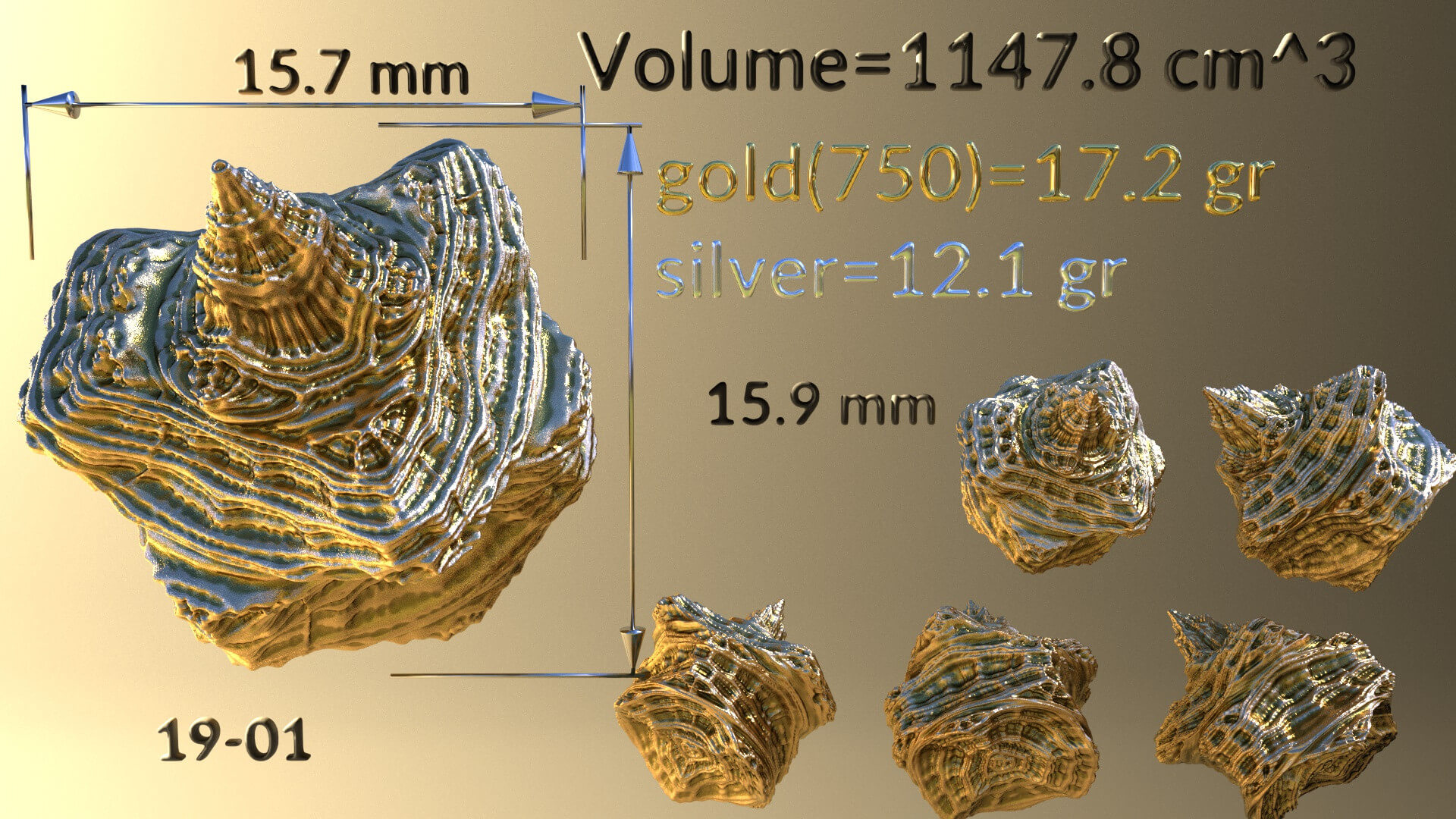 16 Fractal Form V2 - 3D Model by reactor7070