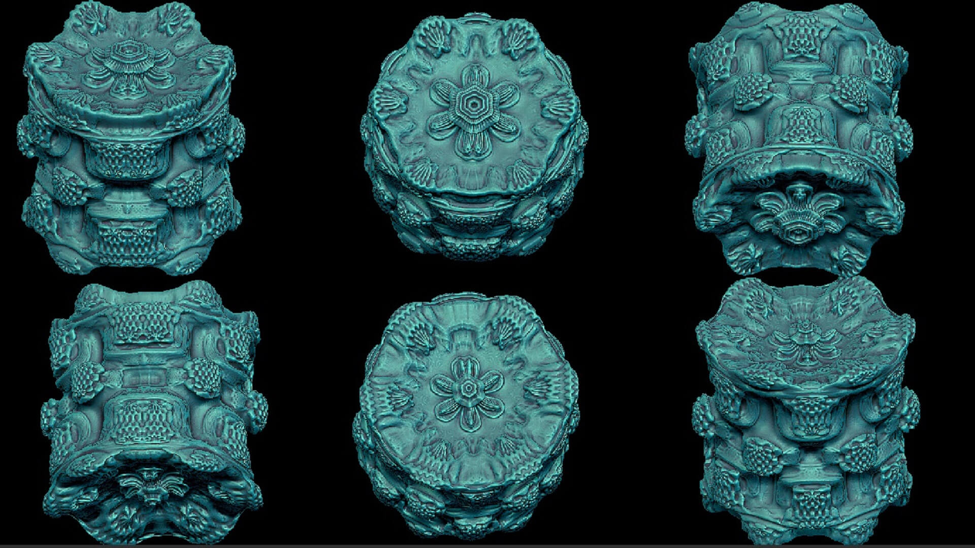 Fractal Cylinders - 3D Model by reactor7070