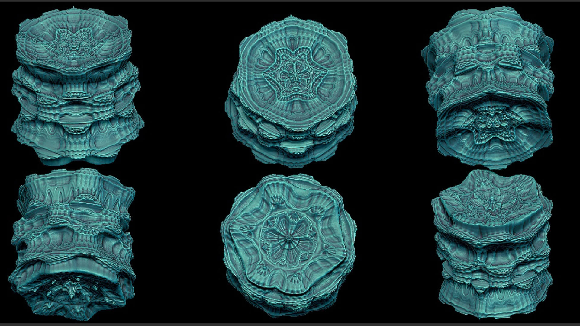 Fractal Cylinders - 3D Model by reactor7070