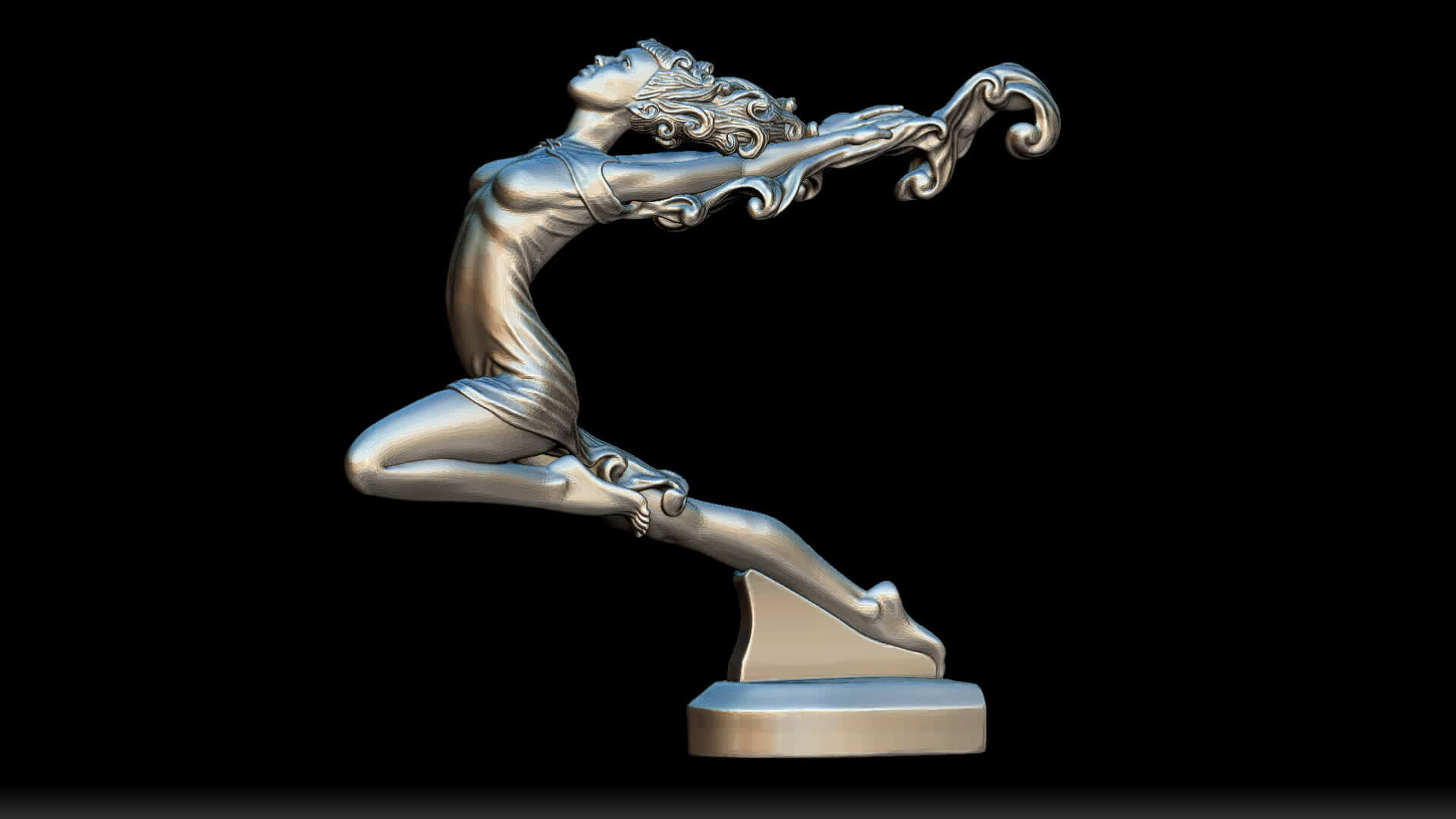 Goddess Figurine - 3D Print Model by reactor7070