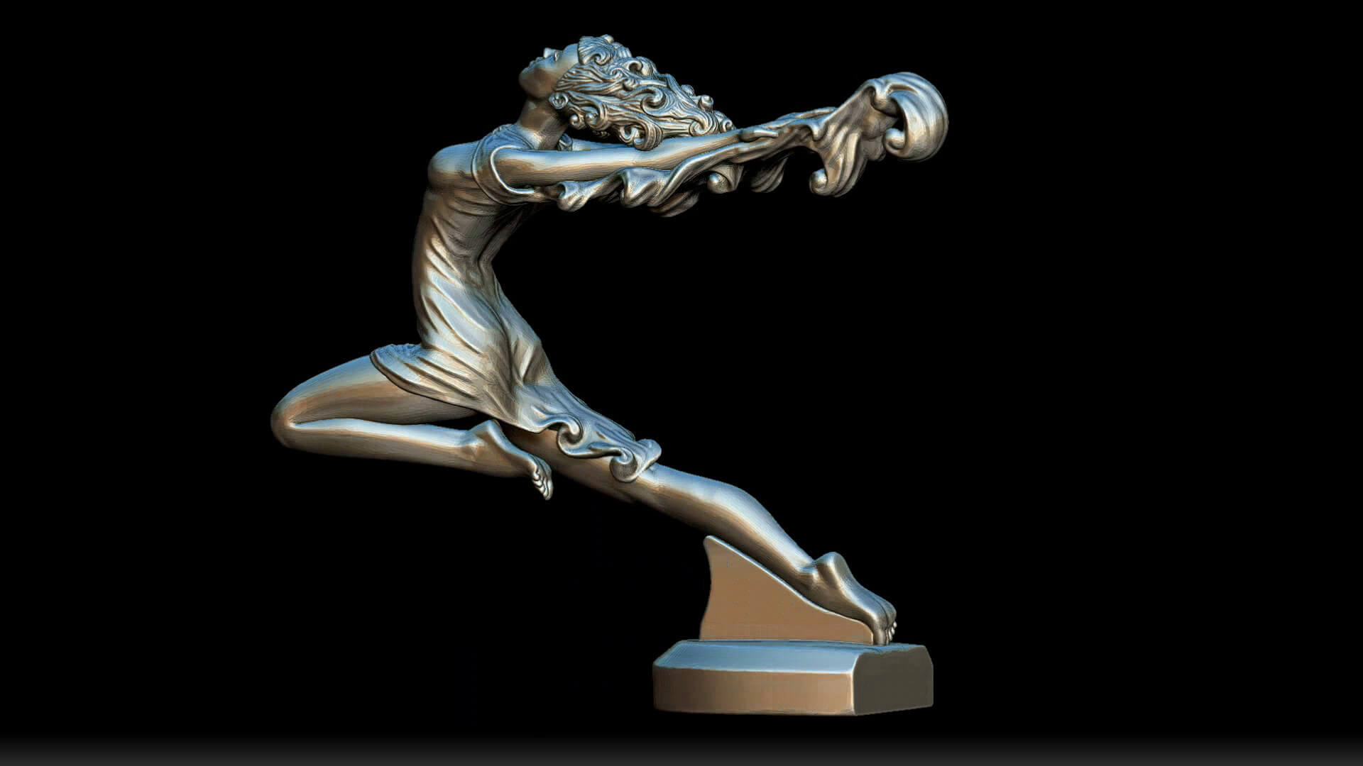 Goddess Figurine - 3D Print Model by reactor7070