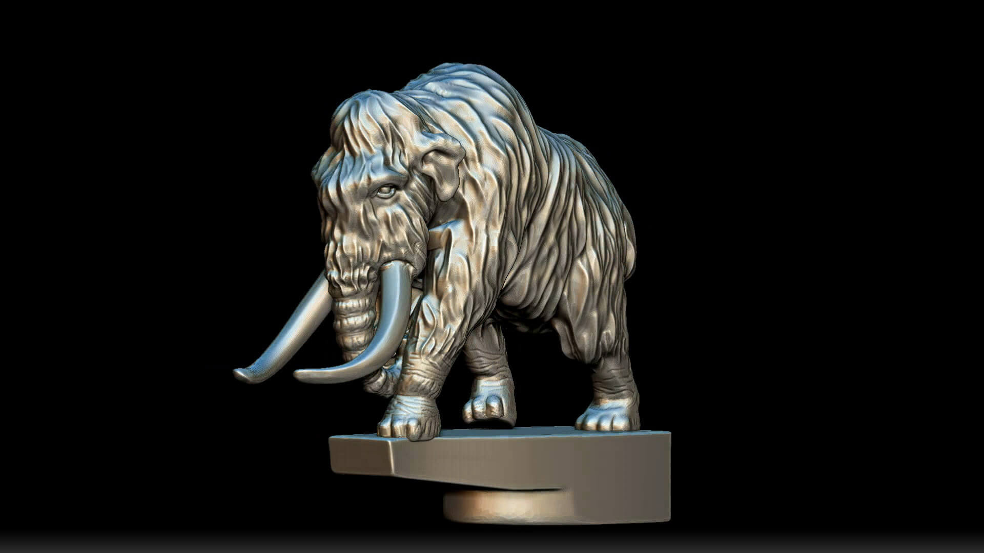 Mammoth Figurine Hood Ornament - 3D Model by reactor7070