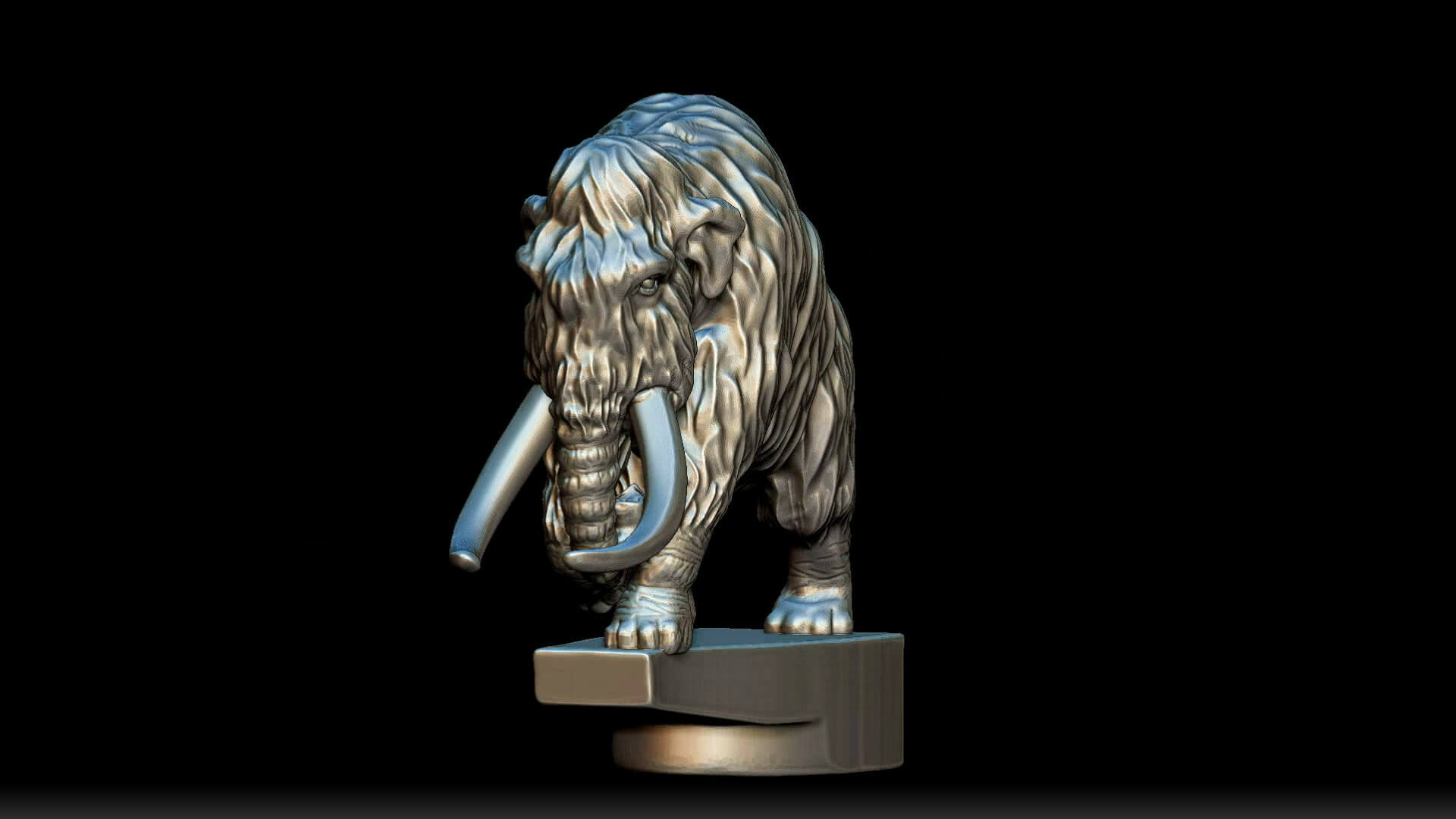 Mammoth Figurine Hood Ornament - 3D Model by reactor7070