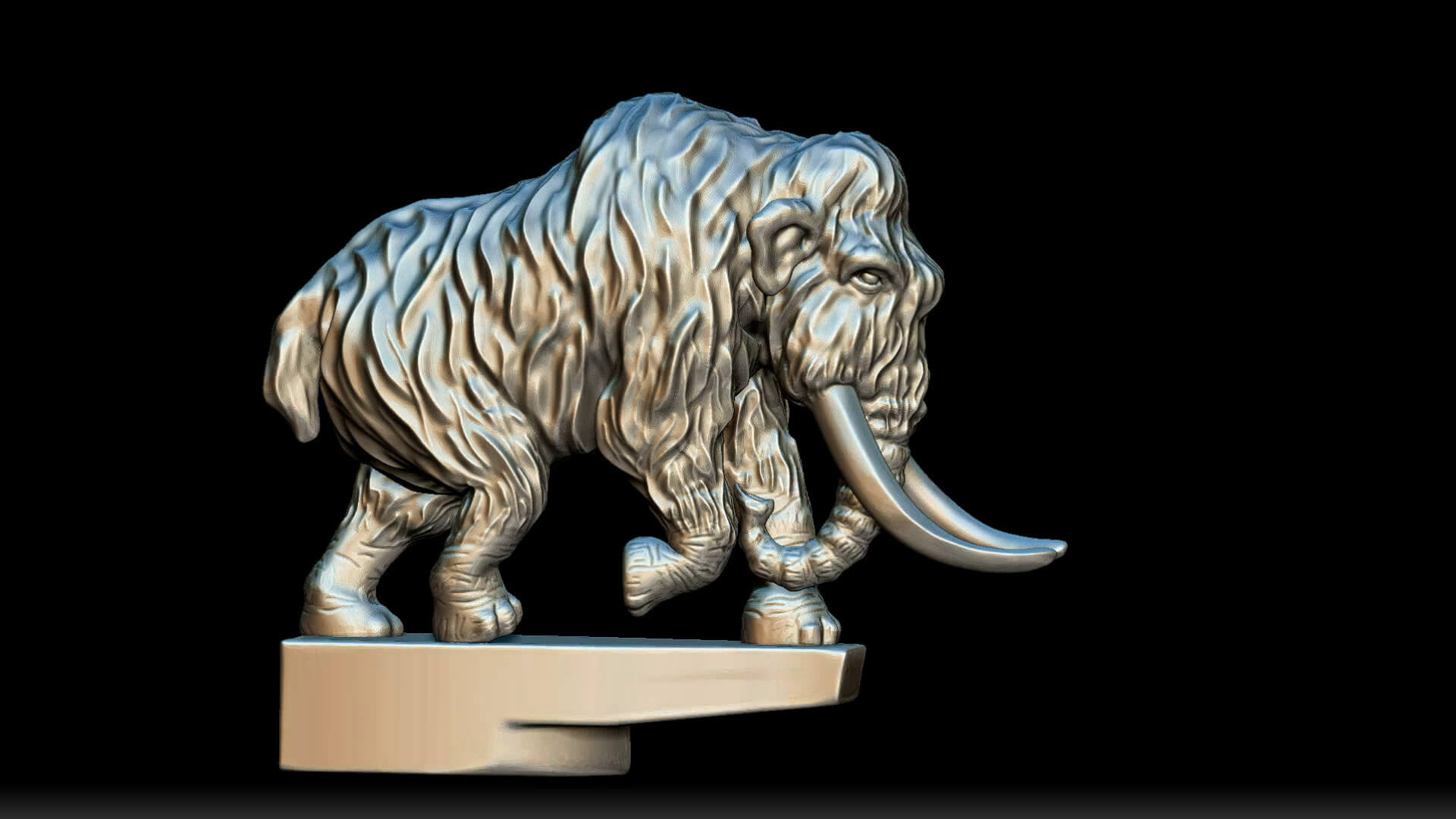 Mammoth Figurine Hood Ornament - 3D Model by reactor7070