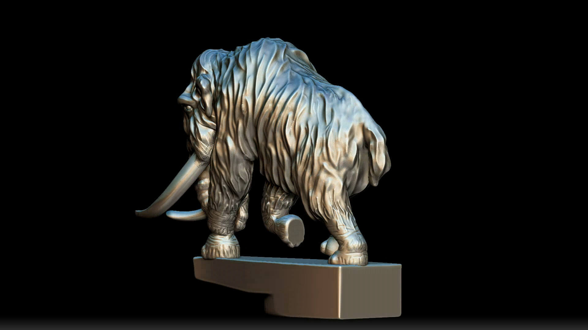 Mammoth Figurine Hood Ornament - 3D Model by reactor7070