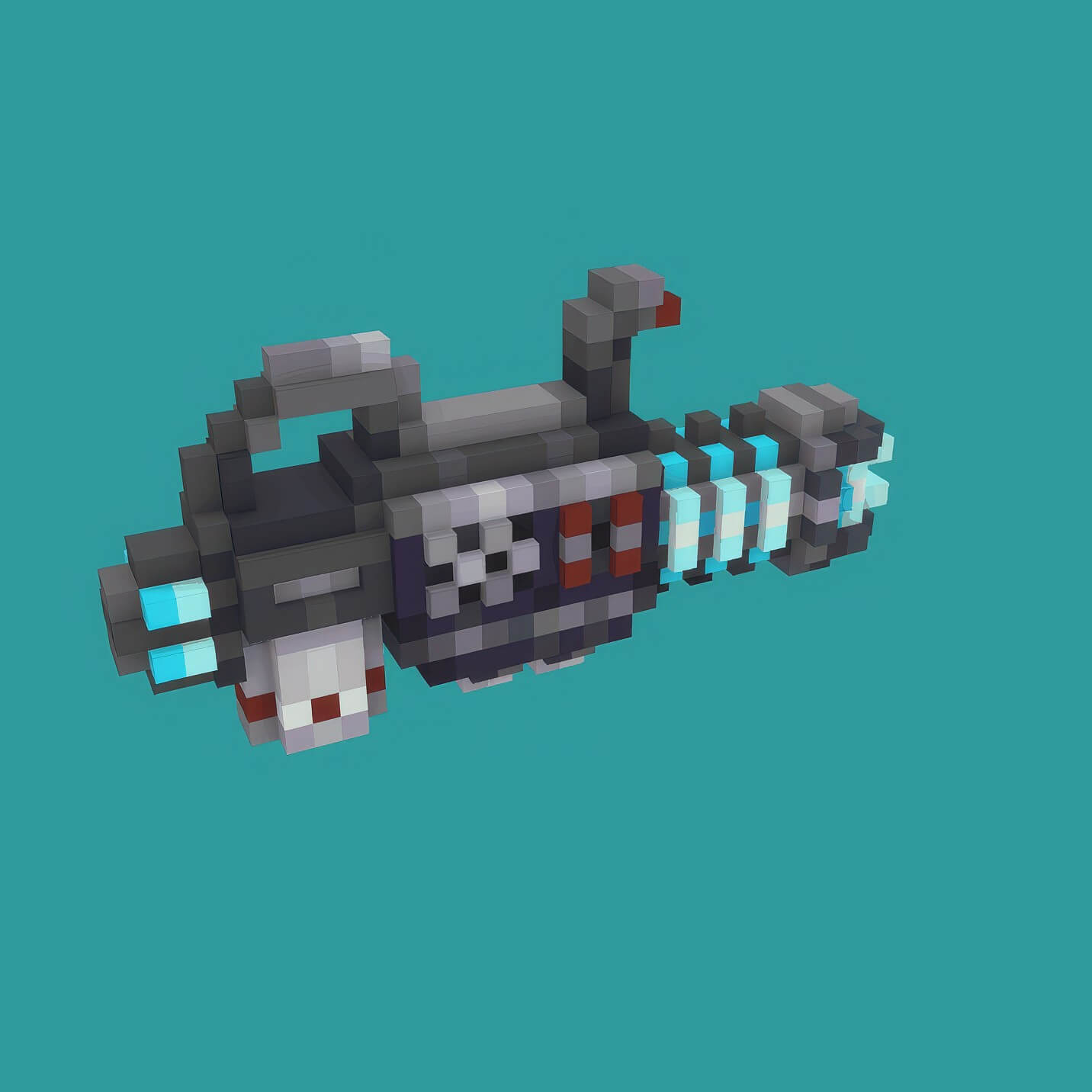 Blaster 4xz Bumola 32 Batch Voxel 3d Model By Reactorcore