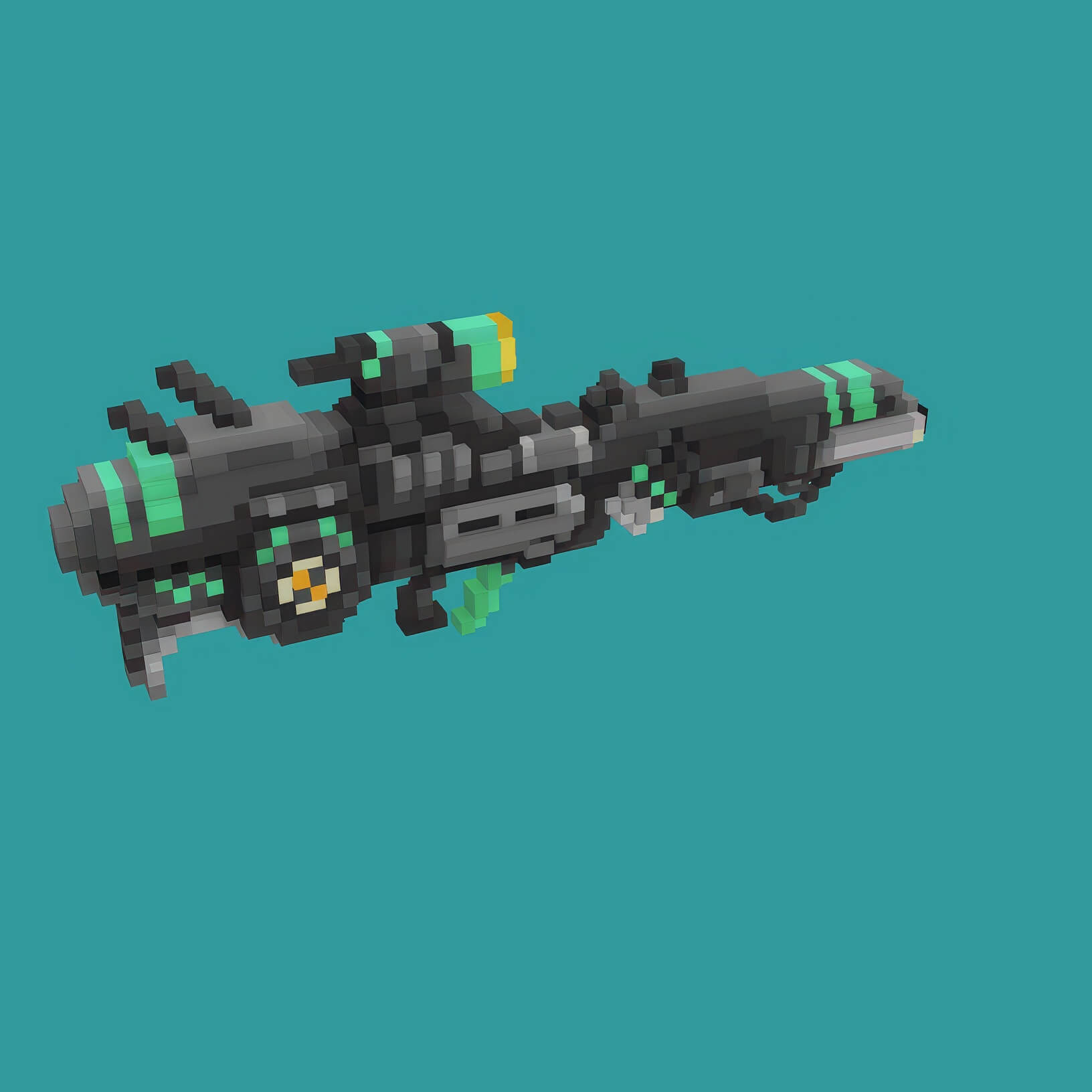 Blaster All Castrealm 64 Batch Voxel 3d Model By Reactorcore