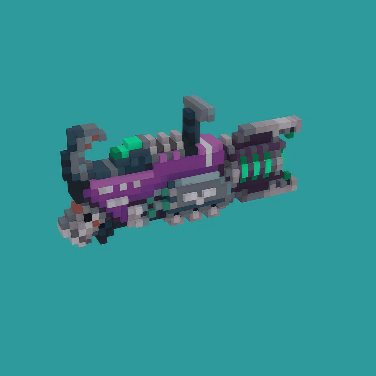 Blaster Q6h Blewrath 64 Batch Voxel 3d Model By Reactorcore