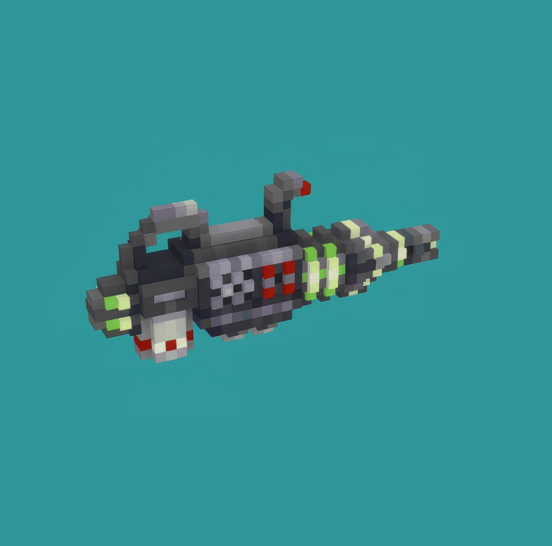 Blaster S32 Trelod 64 Batch Voxel 3d Model By Reactorcore