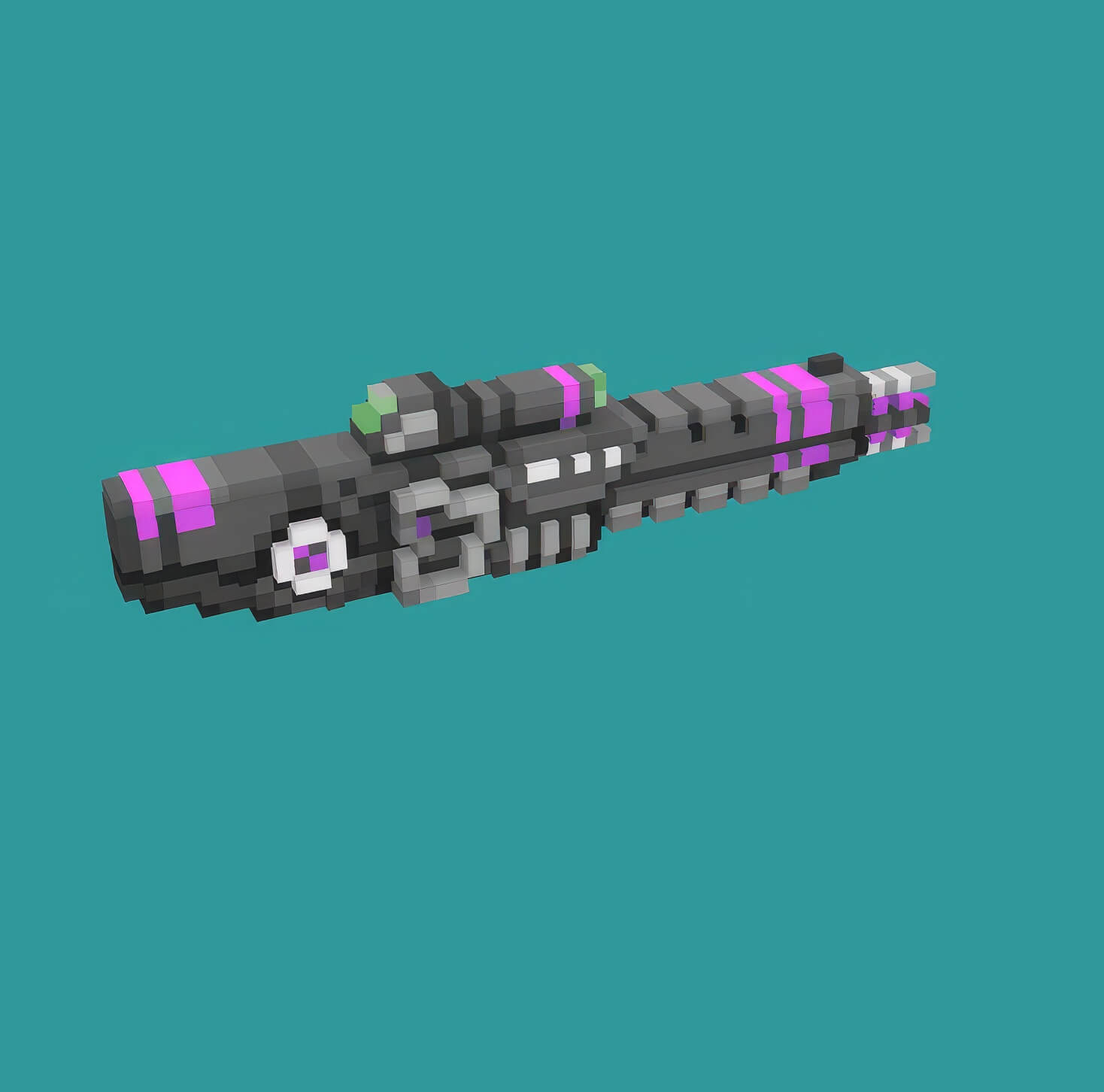 Blaster Yuk Vallume 64 Batch Voxel 3d Model By Reactorcore