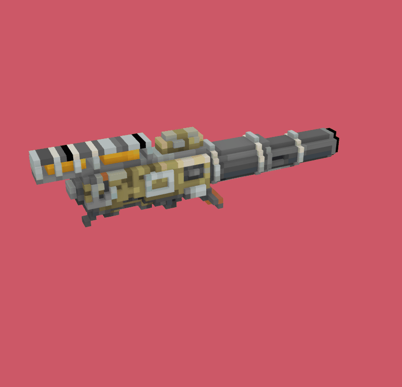 Cannon 4BQ Grynn - 64 Batch Voxel 3D Model by Reactorcore